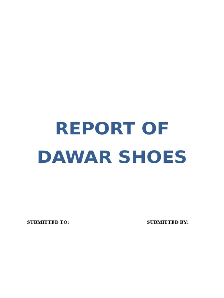 Dawar Final | PDF | Shoe | Industries