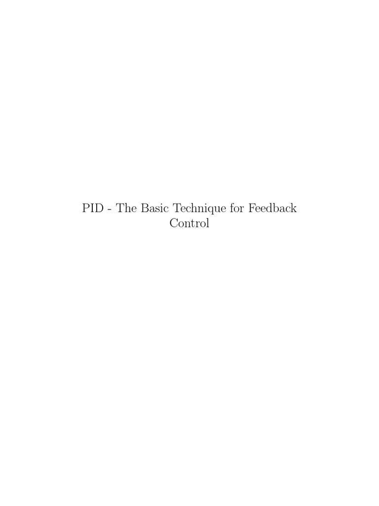Probably The Best Simple PID Tuning Rules in The World | PDF | Control ... Probably The Best Simple PID Tuning Rules in The World | PDF | Control ...