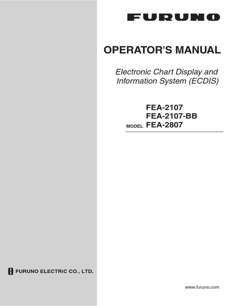 Fea2107 Operator's Manual (Furuno Ecdis) | PDF | Battery (Electricity) | Backup