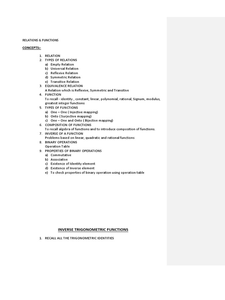 Class Xii Chapter Wise Concept Map | PDF | Matrix (Mathematics) | Line ...