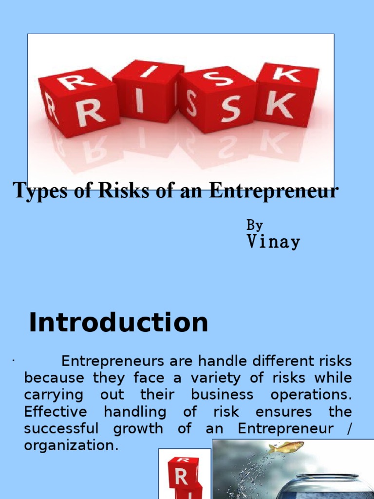 Types of Risk of An Entrepreneur | PDF | Financial Risk | Risk