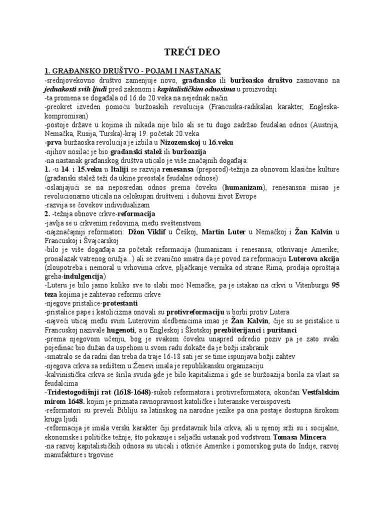 Istorija Države I Prava, Novi Vijek Skripta | PDF