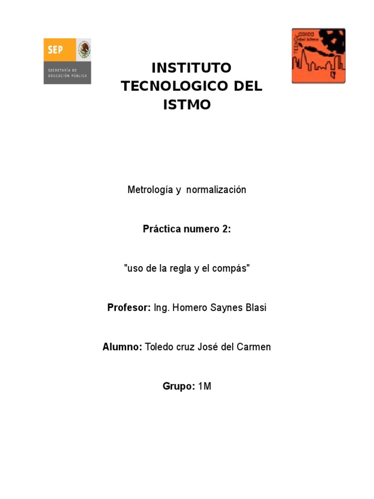 Instituto Tecnologico Del Itsmo - Docx Portada | PDF | Unidades de ...