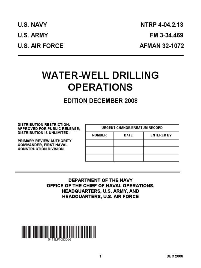 Water Well Drilling Operations | PDF | Water Resources | Groundwater