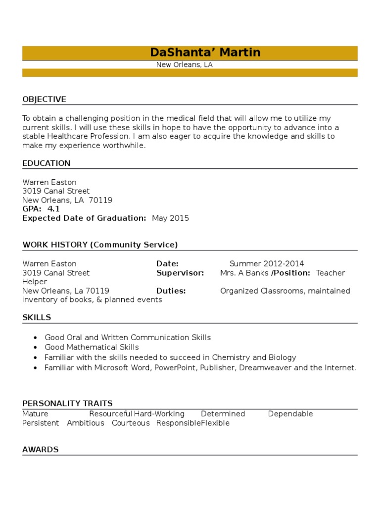 Dee Martin Resume | PDF | Self-Improvement