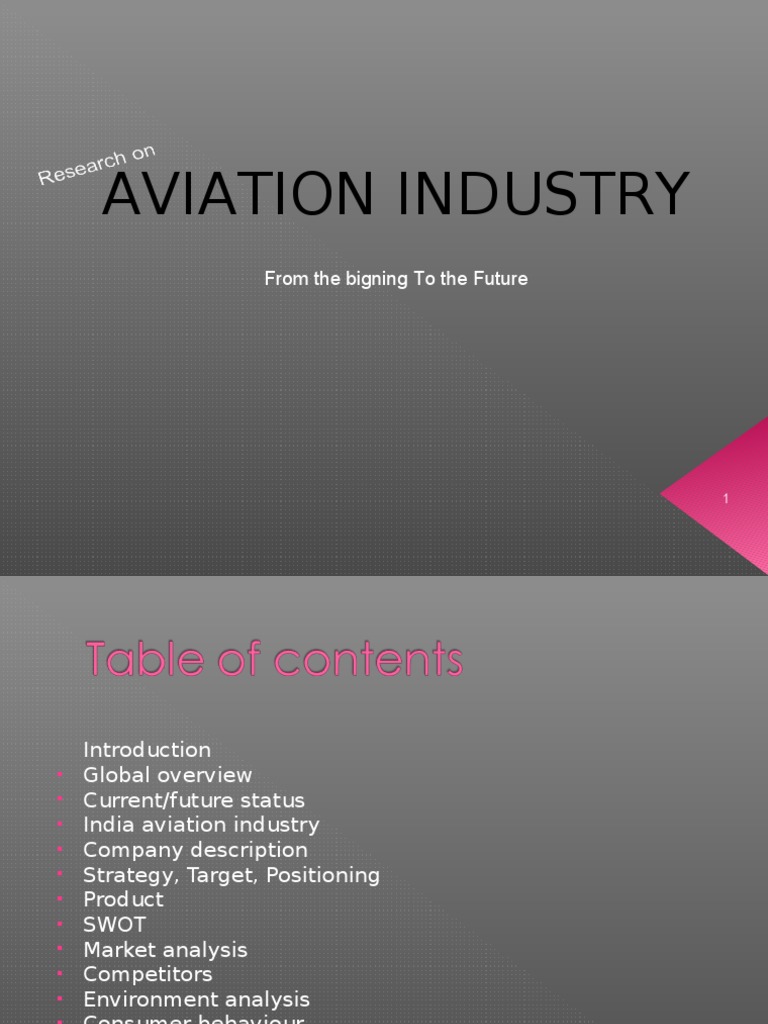 Overview of the Aviation Industry | PDF | Airlines | Aviation