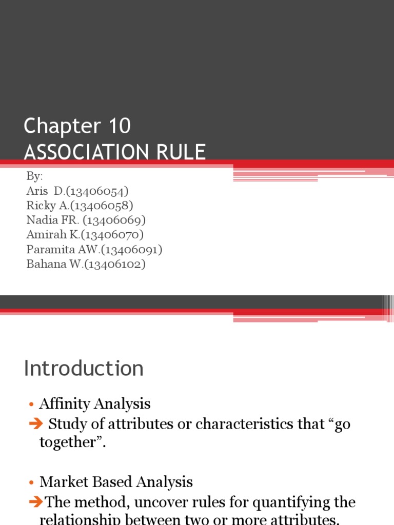 Chapter 10 Association Rule | PDF | Applied Mathematics | Theoretical ...