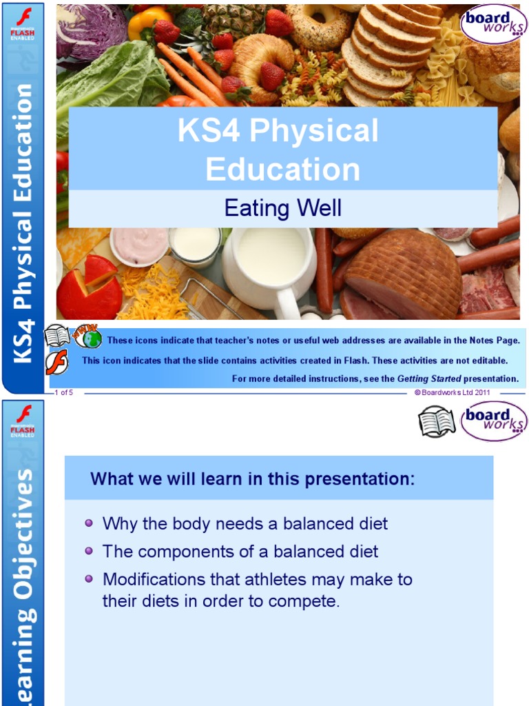 KS4 Physical Education: Eating Well | PDF