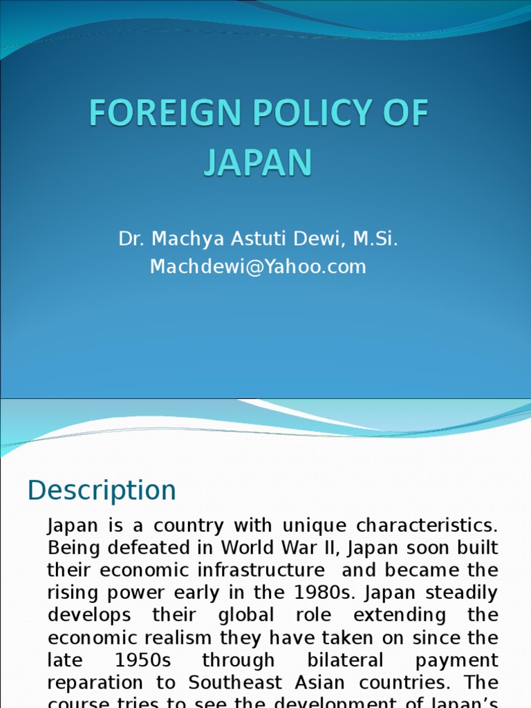 Japan's Evolving Foreign Policy Dynamics | PDF | Japan | Empire Of Japan