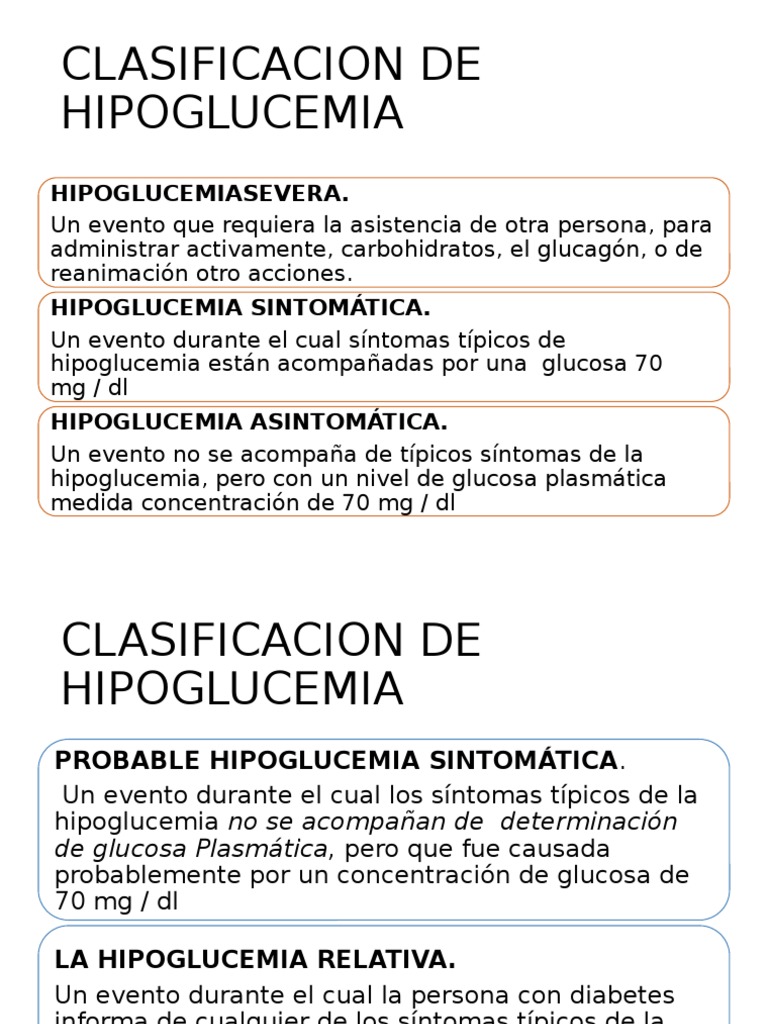 CLASIFICACION DE HIPOGLUCEMIA.pptx | Hipoglucemia | Trastornos del ...