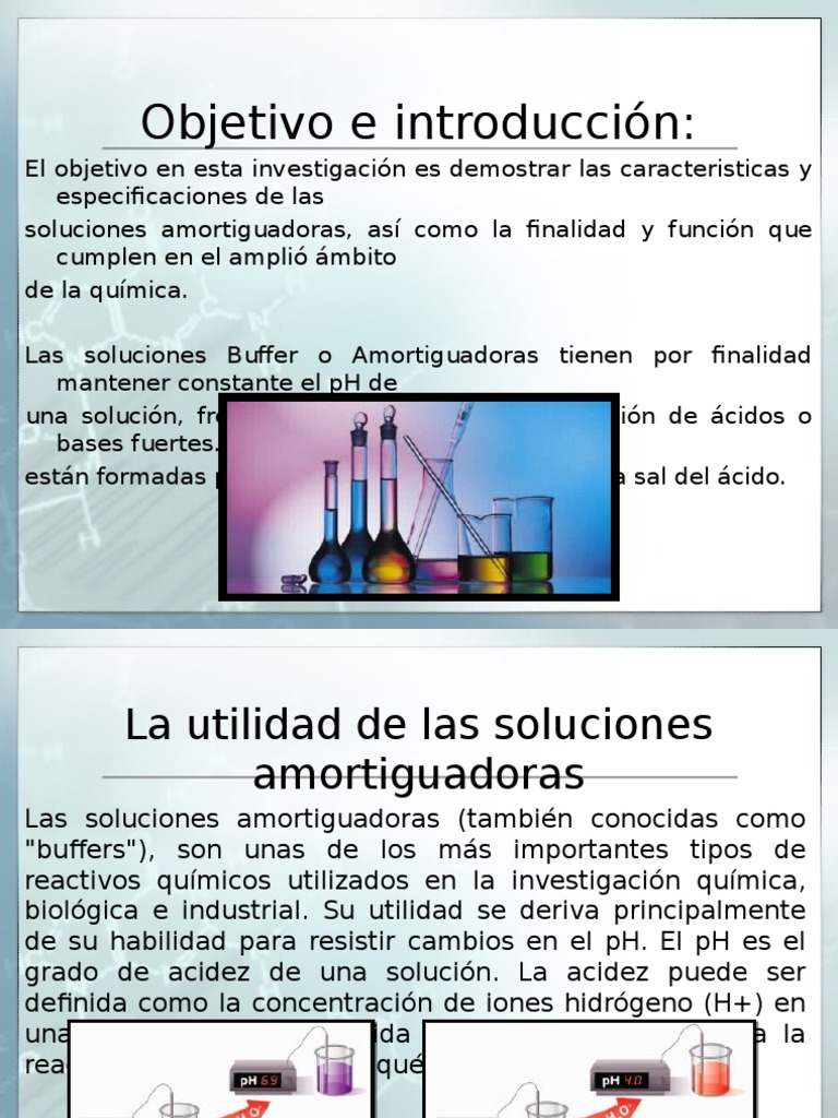 Soluciones amortiguadoras | Solución tampón | Ph