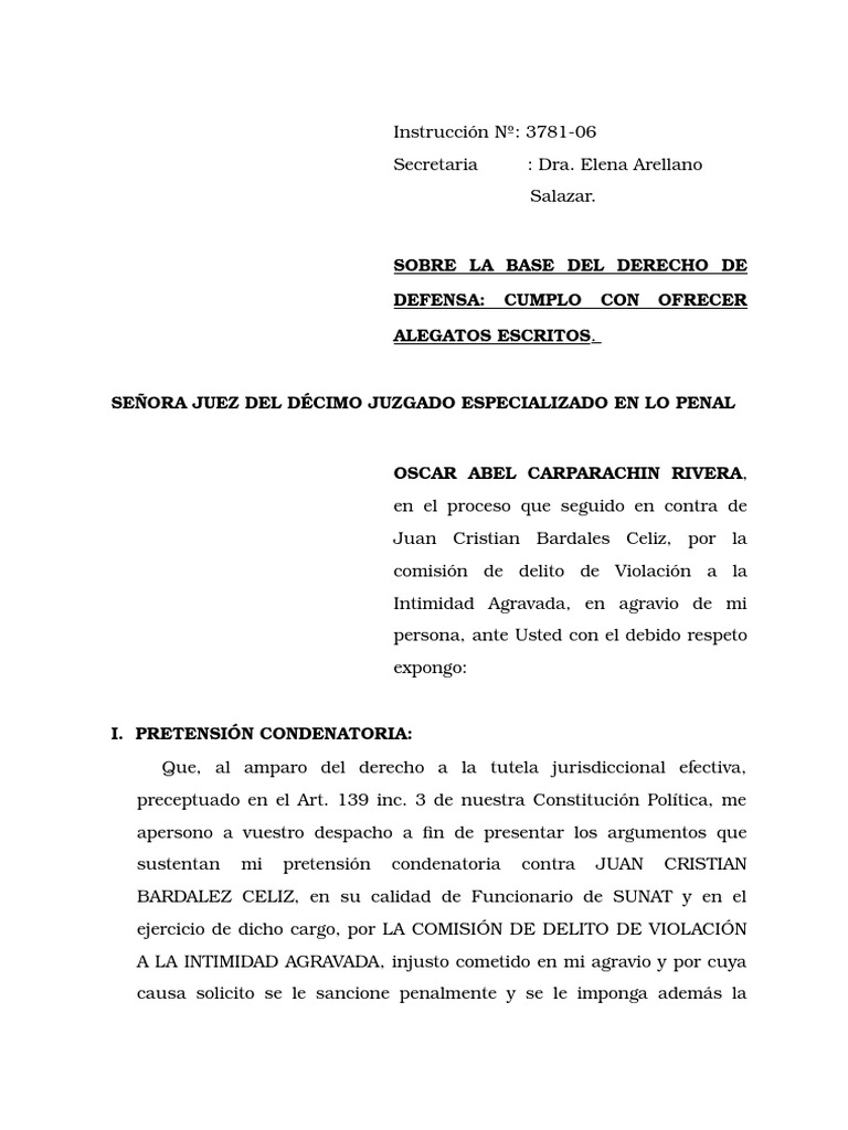Violacion A La Intimidad Agravada | PDF | Derecho penal | Violación