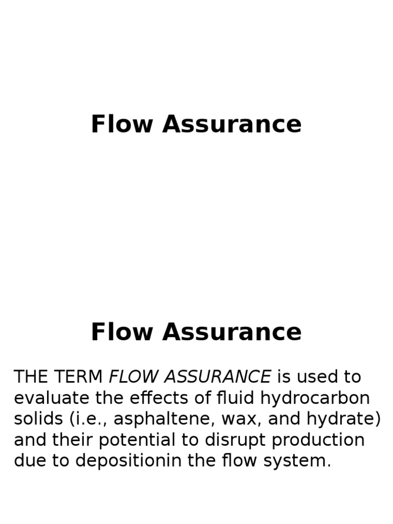 Flow Assurance | PDF | Petroleum | Solubility