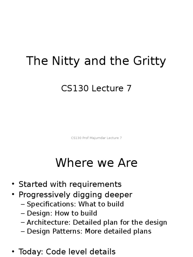 UCLA CS 130 Lecture 07 | PDF | Subroutine | Class (Computer Programming)