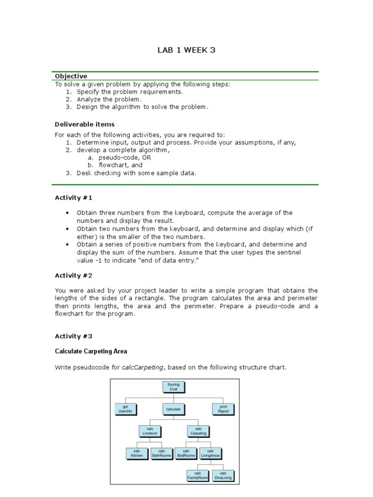 Week 3 Lab 1 + Answer | PDF | Computer Keyboard | Algorithms