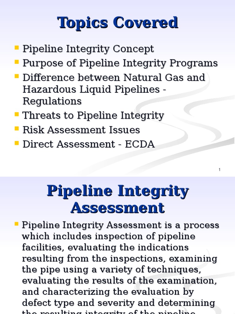 Pipeline Integrity | PDF | Pipeline Transport | Educational Assessment