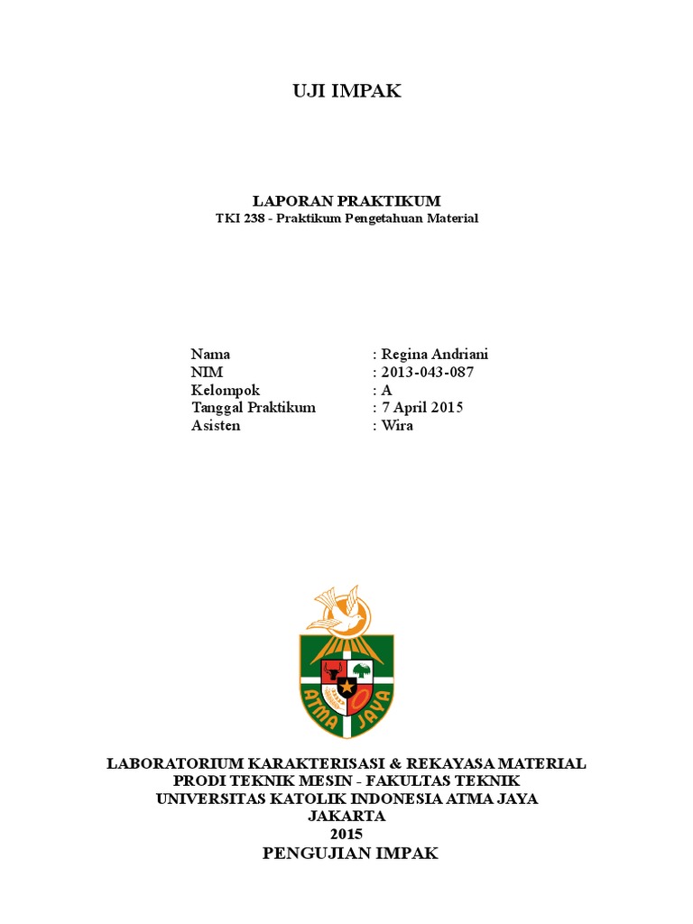 Laporan Praktikum Uji Impak | PDF