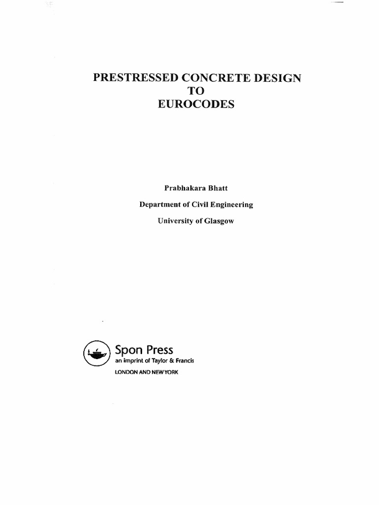 Prestressed Concrete Design To Eurocodes | PDF | Prestressed Concrete ...