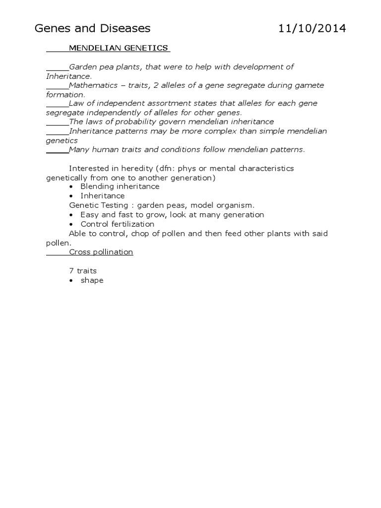 Genes and Diseases | PDF | Rna | Translation (Biology)