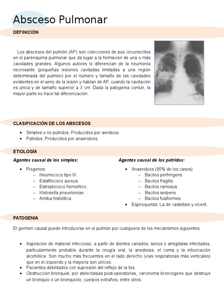 Absceso | PDF | Estreptococo | Pulmón