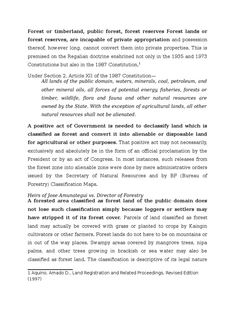 Forest Land - Definition and Nature | PDF | Forestry | Forests