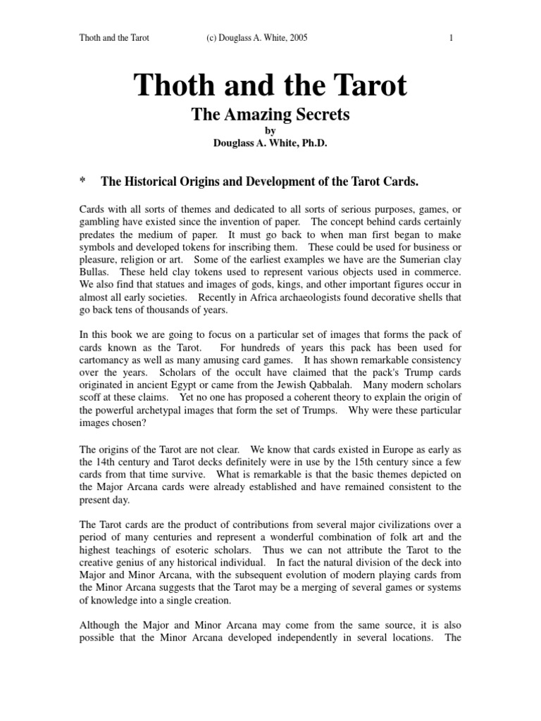 Thoth Tarot: Origins and Meanings | PDF | Tarot | Playing Cards
