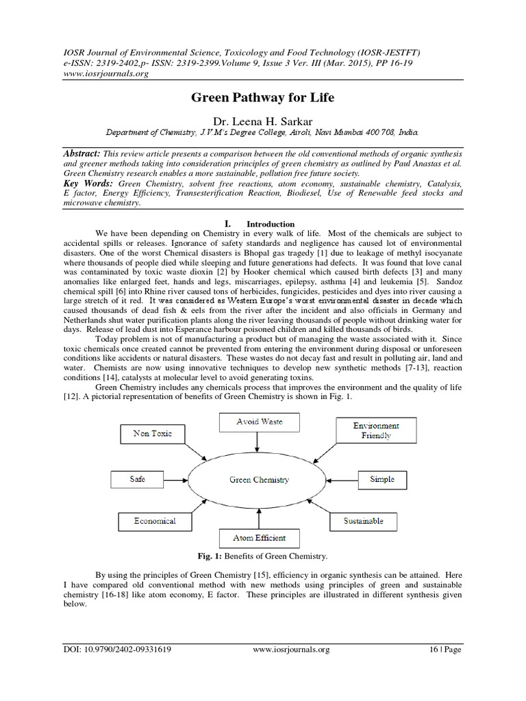 Green Pathway For Life | PDF | Biodiesel | Green Chemistry