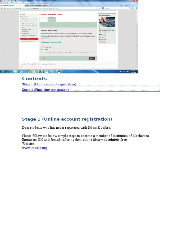 How To Register IMechE | PDF | Communication | World Wide Web