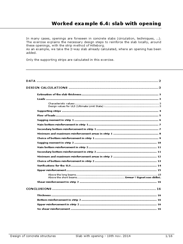 Slab With Opening | PDF | Structural Steel | Concrete