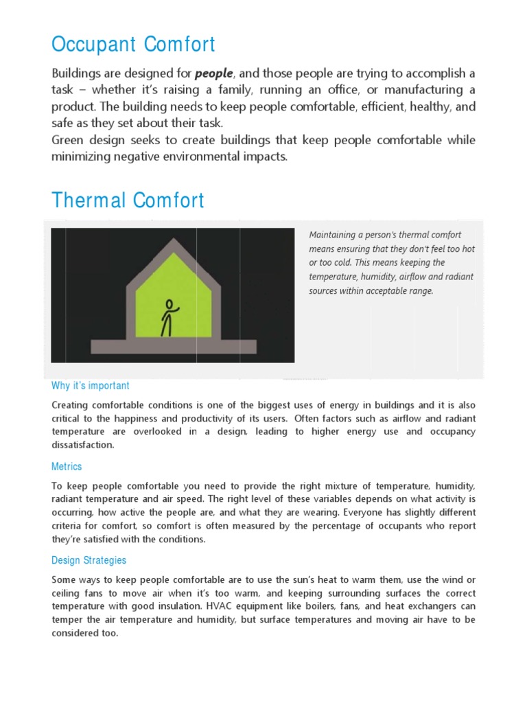 4 Occupant Comfort | PDF | Lighting | Interior Design