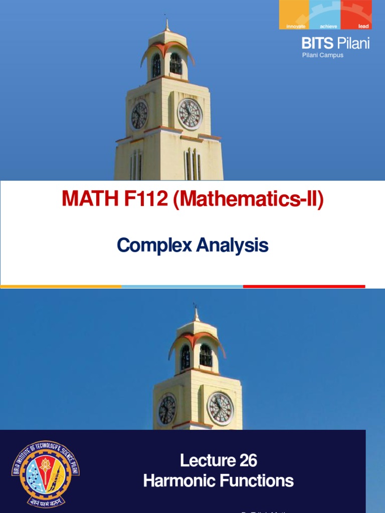 MATH F112 (Mathematics-II) : Complex Analysis | PDF | Complex Analysis ...