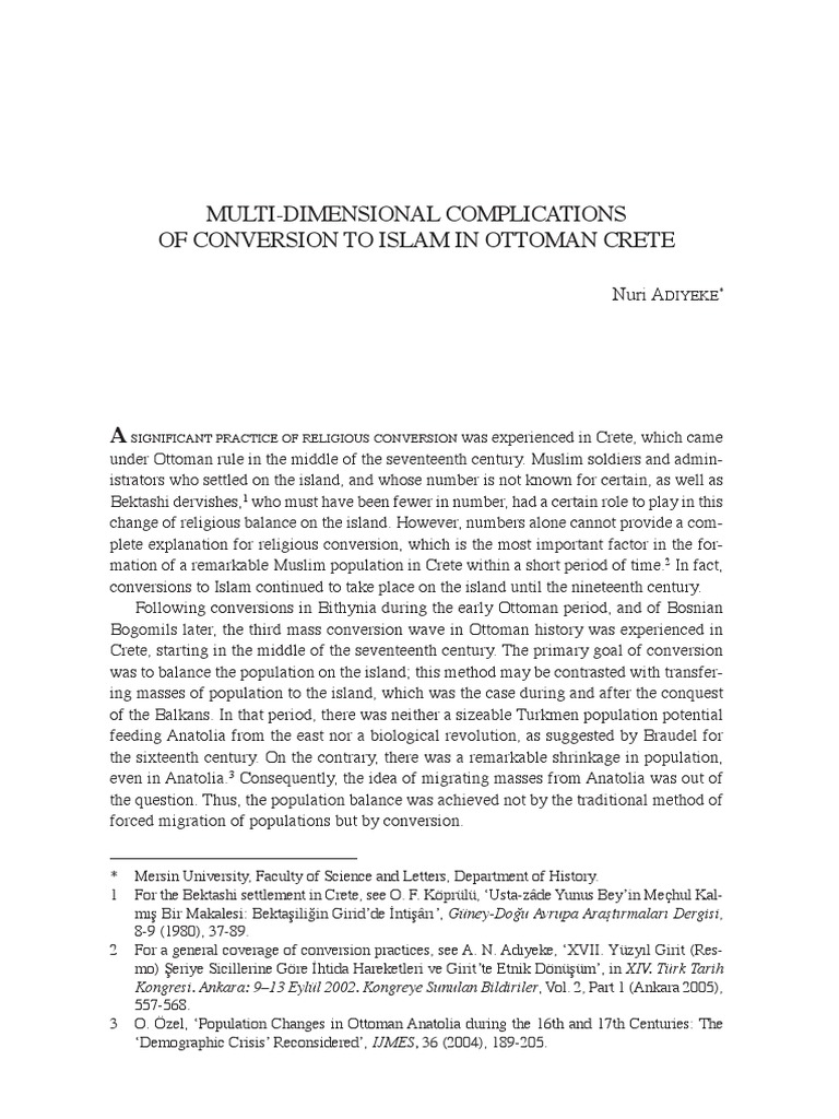 Ottoman Crete History | PDF | Religious Conversion | Ottoman Empire