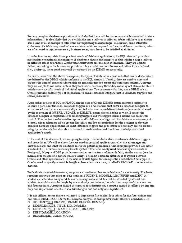 Context: Stored Procedures | PDF | Relational Database | Pl/Sql