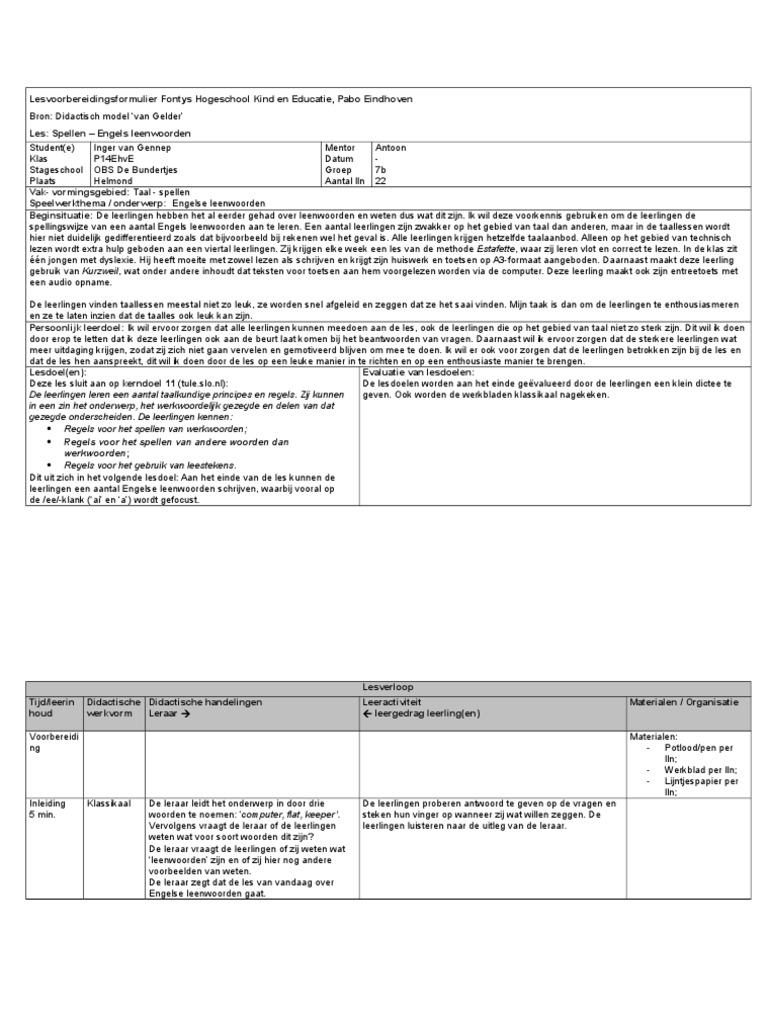 Les Taal Spelling Engelse Leenwoorden | PDF