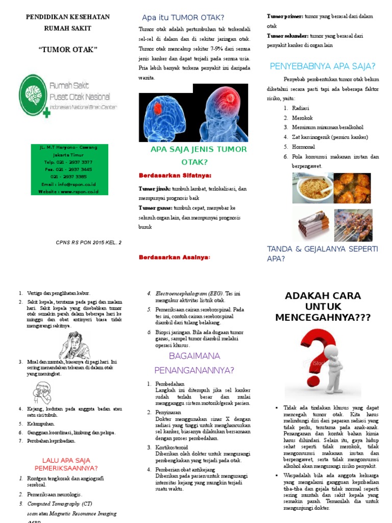 Leaflet Tumor Otak | PDF