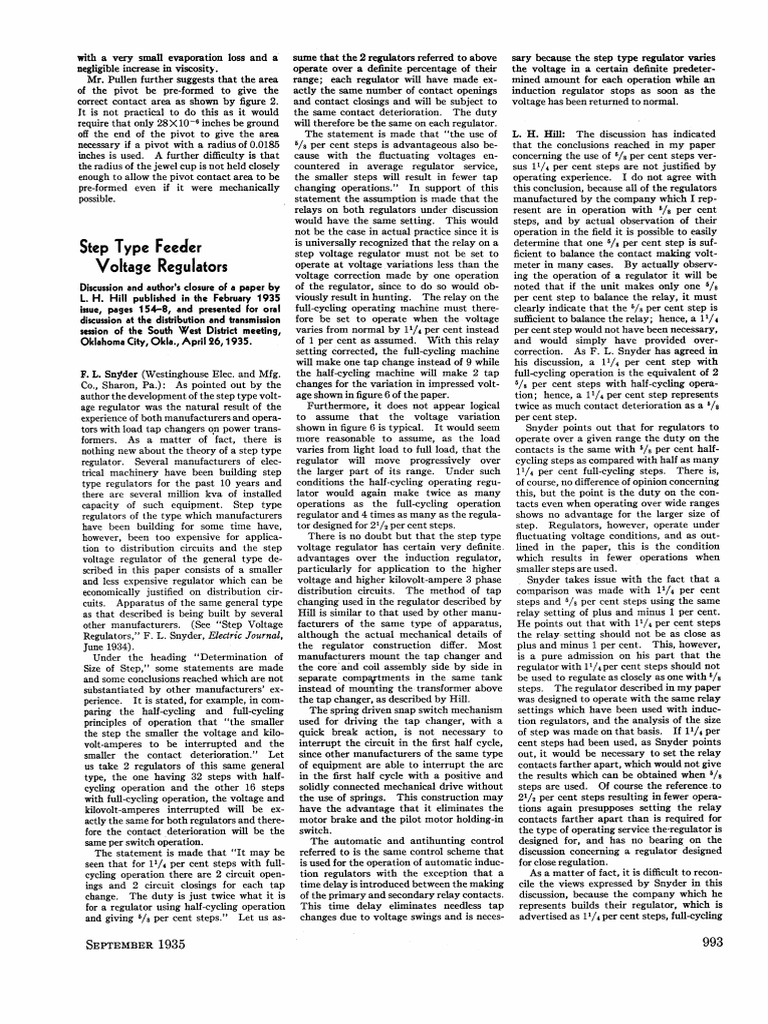 StepType Feeder Voltage Regulator | PDF | Transformer | Switch