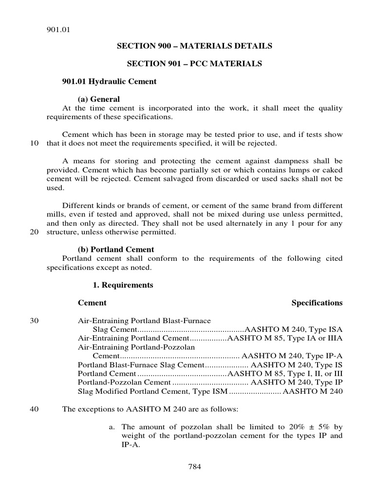 Morth Section 900 | PDF | Fly Ash | Concrete