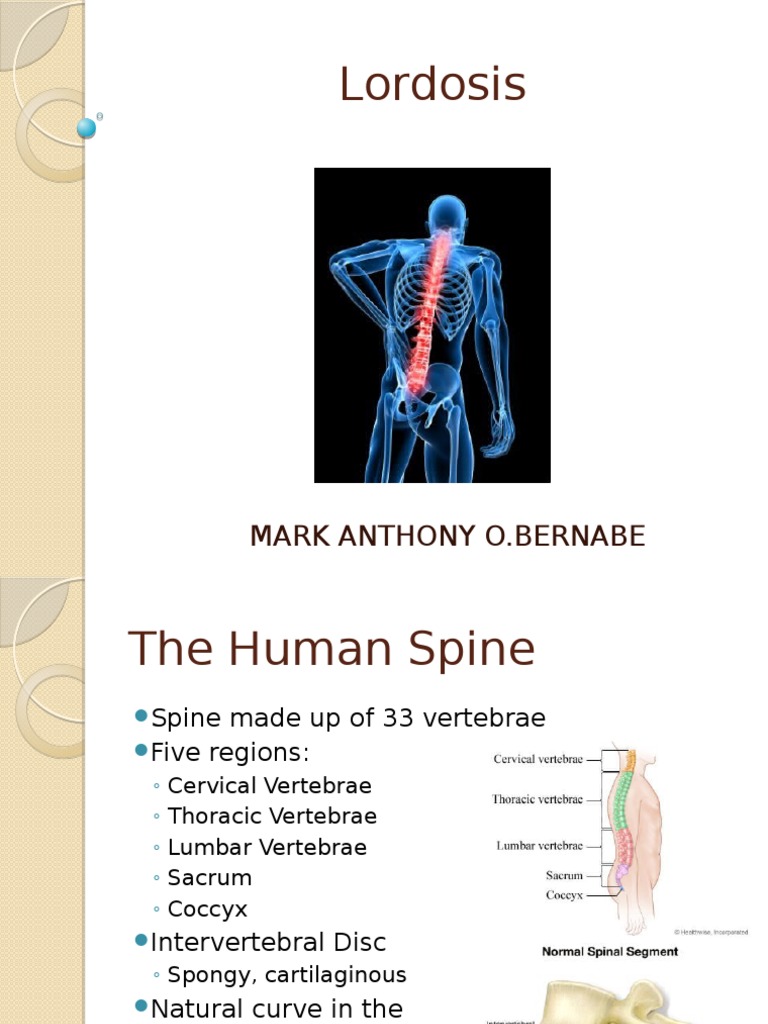 Lordosis: Mark Anthony O.Bernabe | PDF | Vertebral Column | Skeletal System