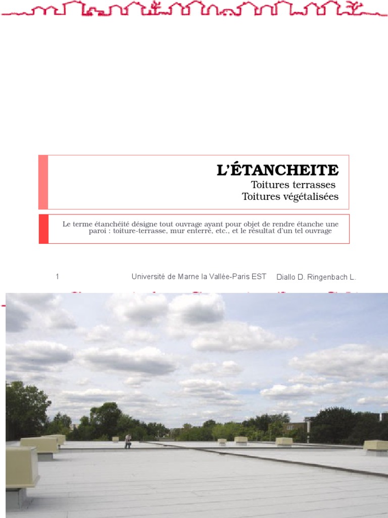Etancheite Des Toitures Terrasses Toitures Végétalisées | PDF | Mur | Béton
