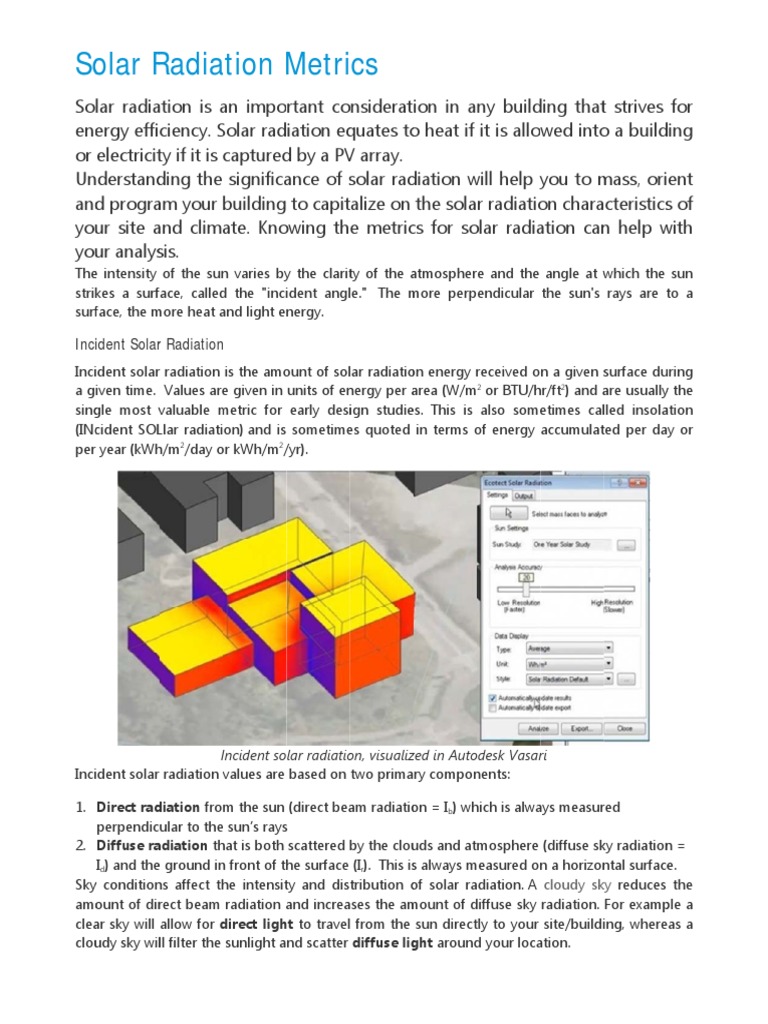 6-Solar Radiation Metrics | PDF | Solar Energy | Hvac