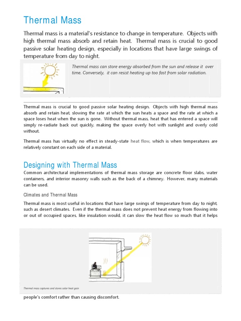 13 Thermal Mass | PDF | Convection | Thermal Insulation
