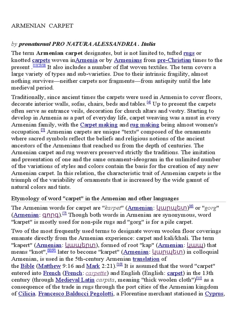 Armenian Rugs (In English) | PDF | Carpet | Clothing Industry