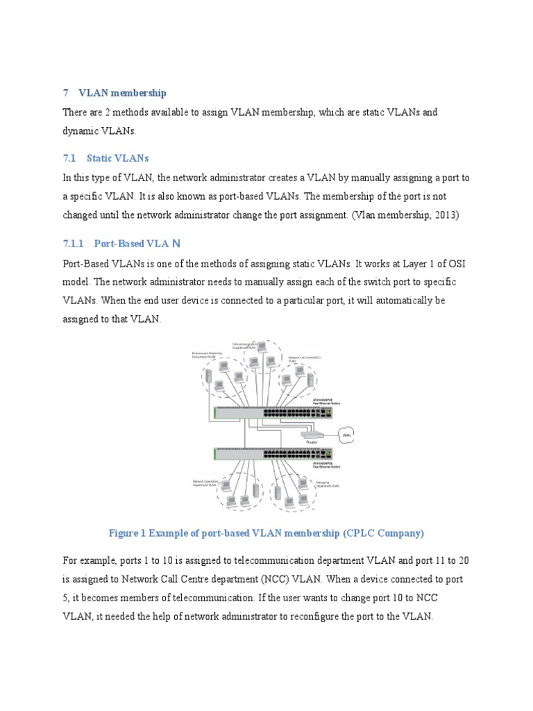 Vlan Membership: Static Vlans | PDF | Network Switch | Port (Computer Networking)