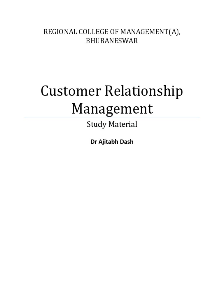 Understanding Customer Relationship Management | PDF | Customer ...