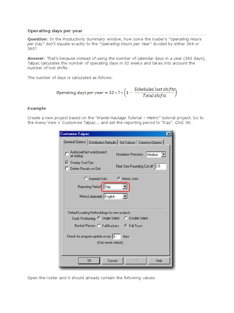 Understanding Loader Operating Hours | PDF | Business | Finance & Money ...