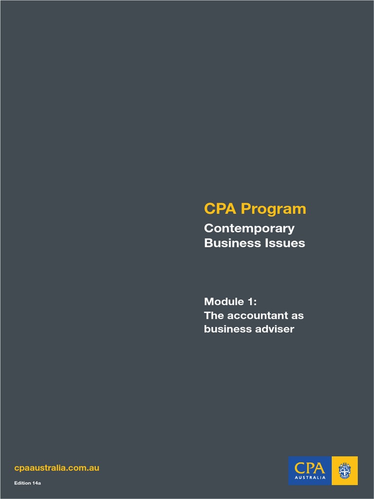 CPA Program: Contemporary Business Issues | PDF | Accounting ...