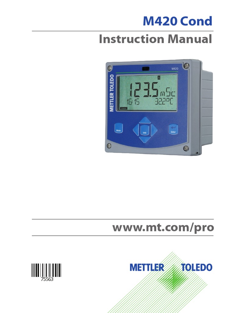 Instruction Manual: M420 Cond | PDF | Calibration | Parameter (Computer Programming)