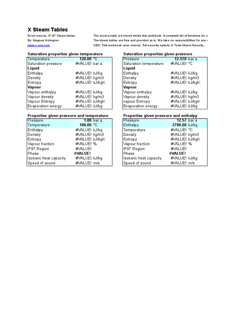 Steam Tables | PDF | Enthalpy | Heat Capacity
