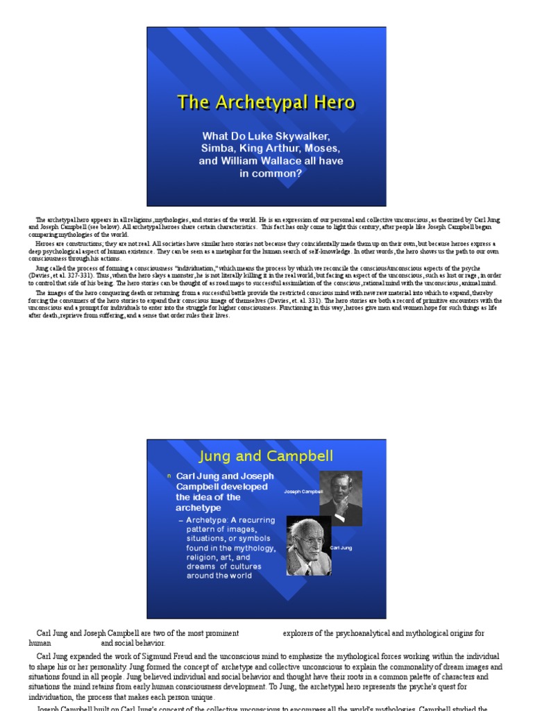Archetypal Hero | PDF | Luke Skywalker | Carl Jung