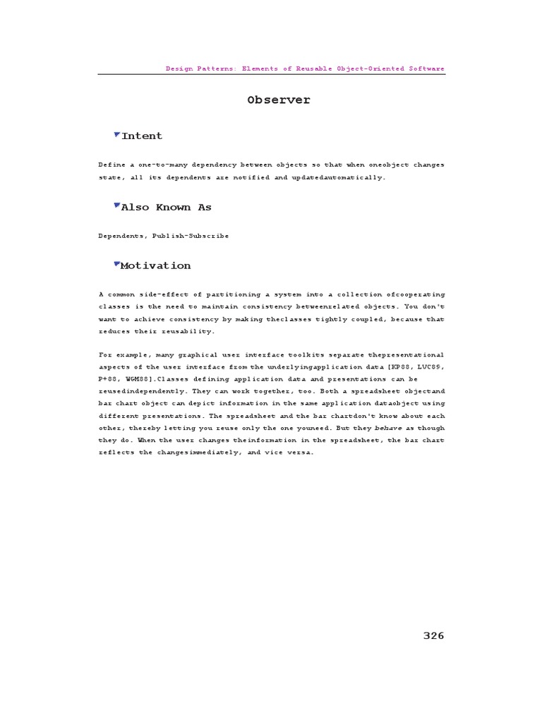 Observer Pattern | PDF | Class (Computer Programming) | Object (Computer Science)